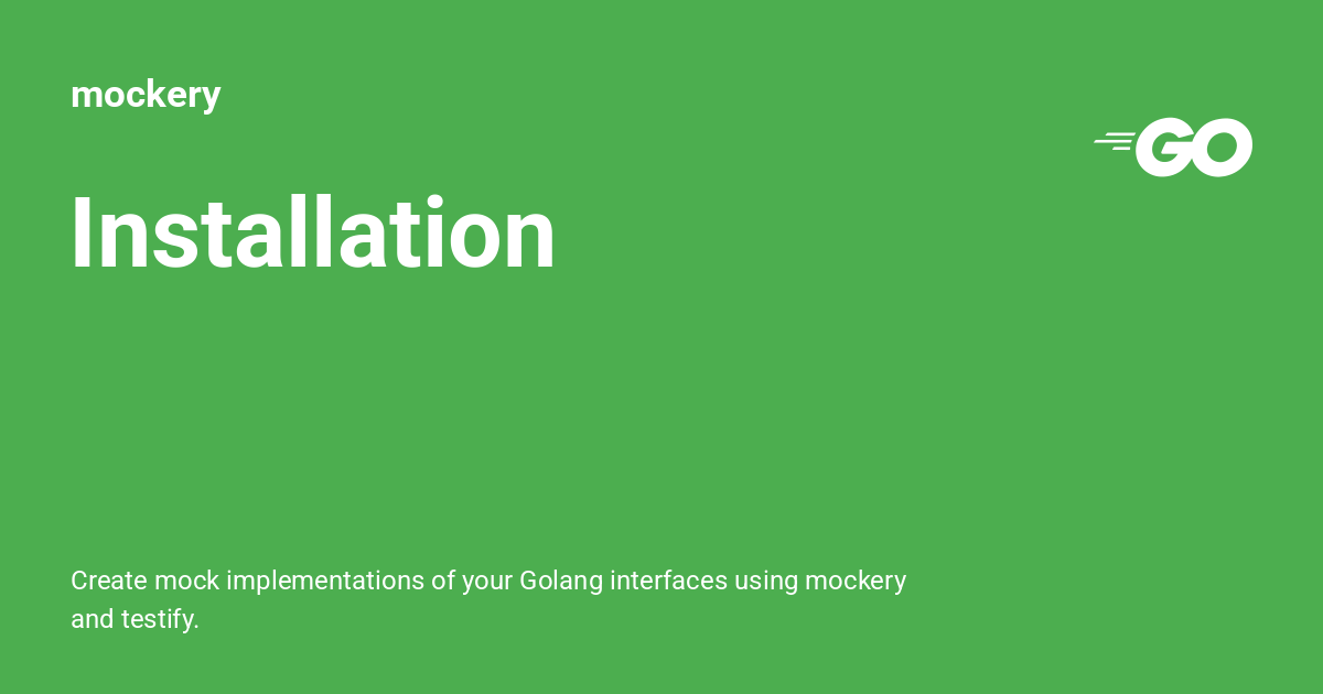 Installation - mockery
